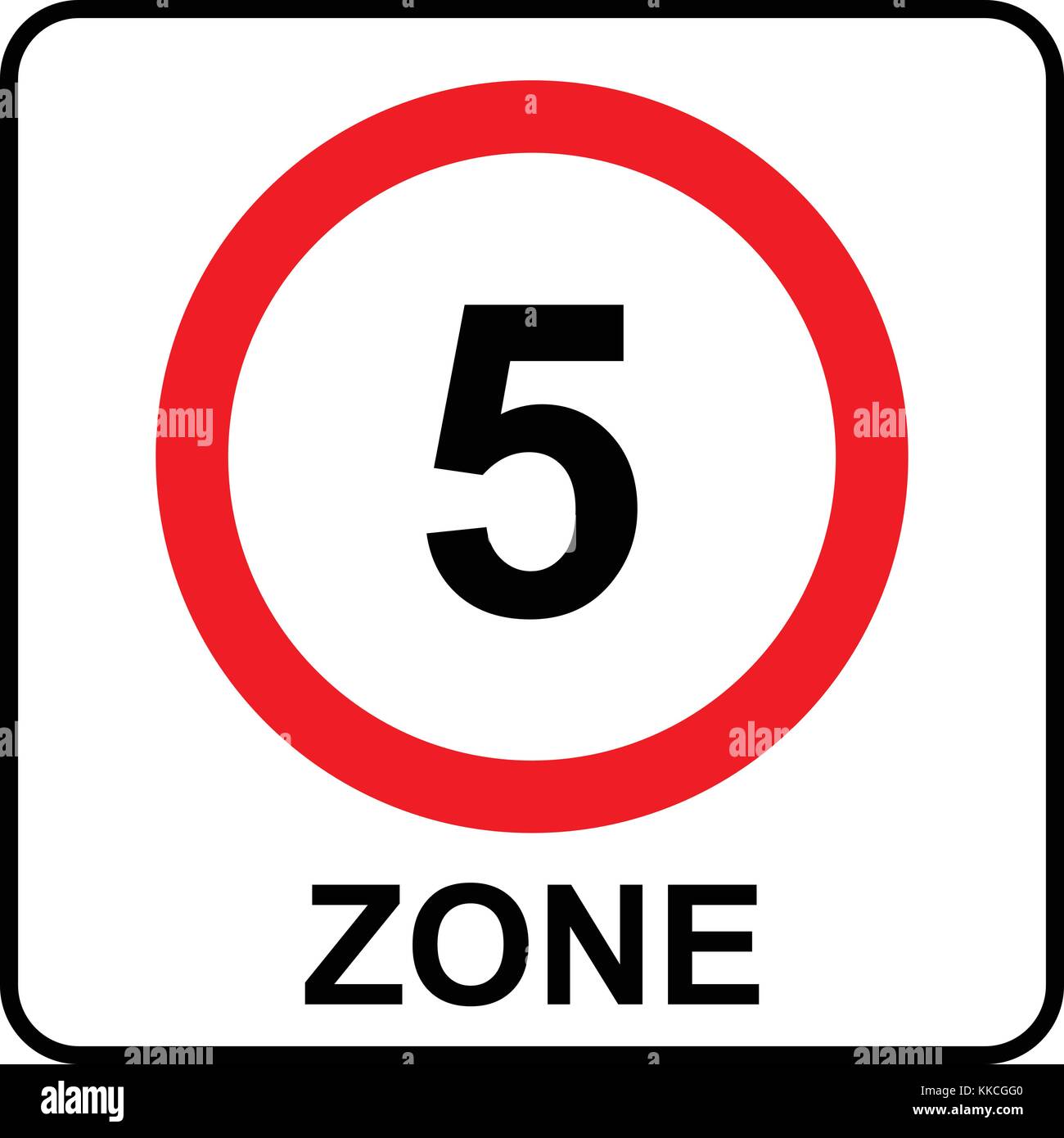 5 mph speed limit Stock Vector Images - Alamy