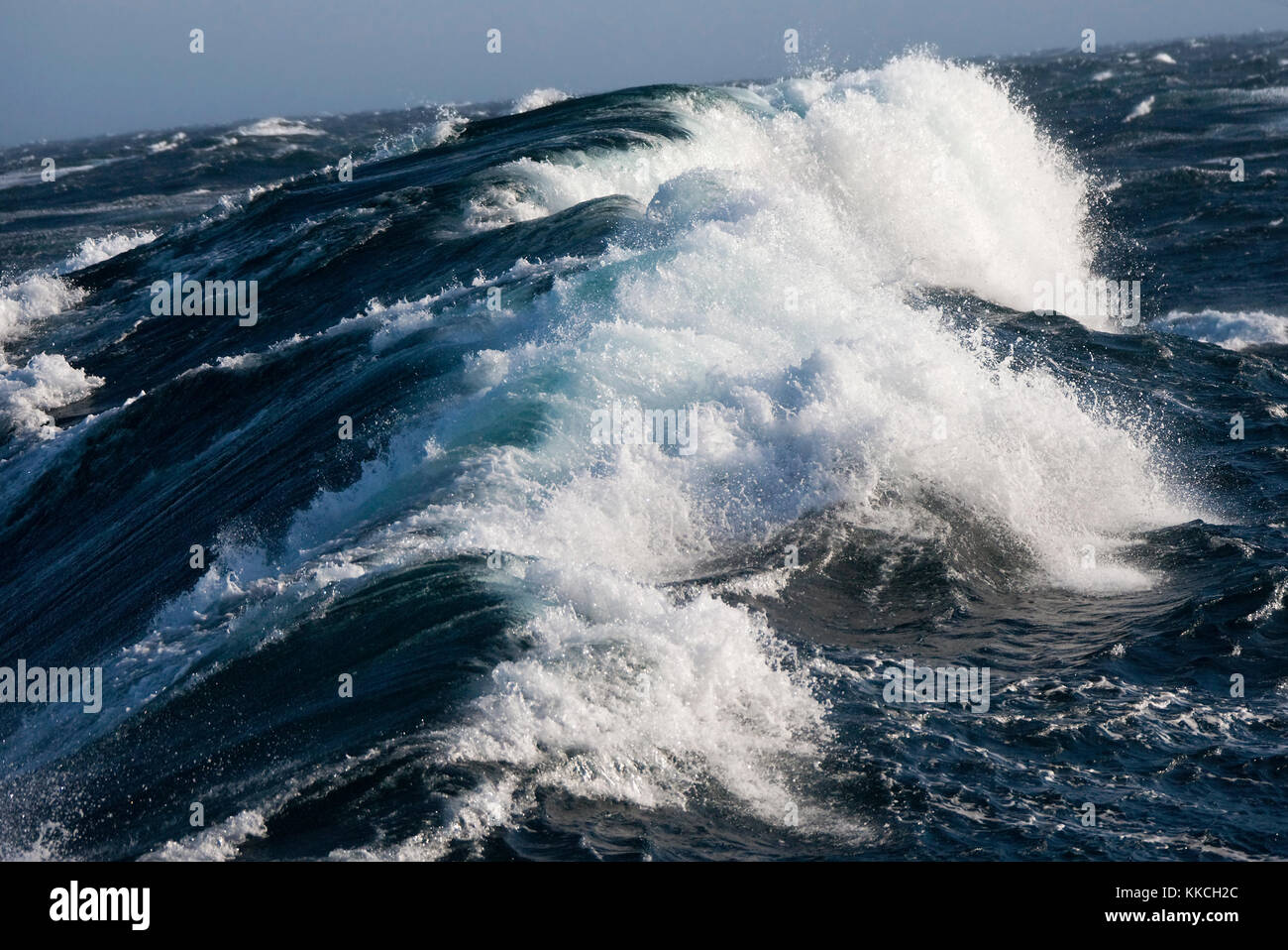 Force Nine gale at sea in the North Atlantic Ocean Stock Photo - Alamy
