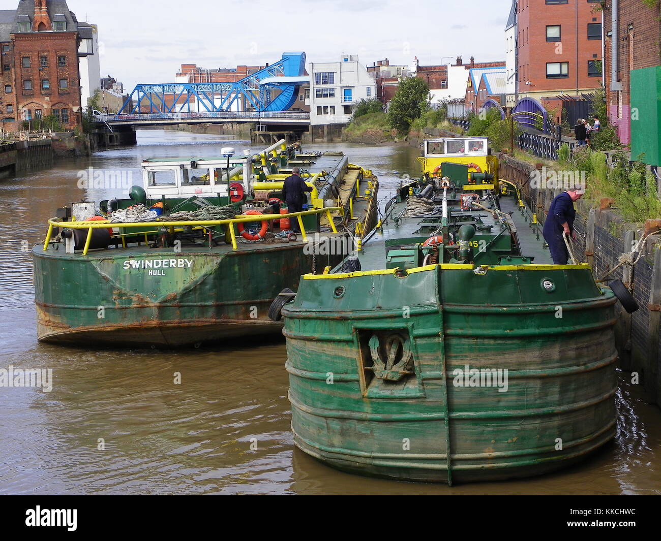 Barges on the River Hull, Kingston upon Hull, United Kingdom Stock ...