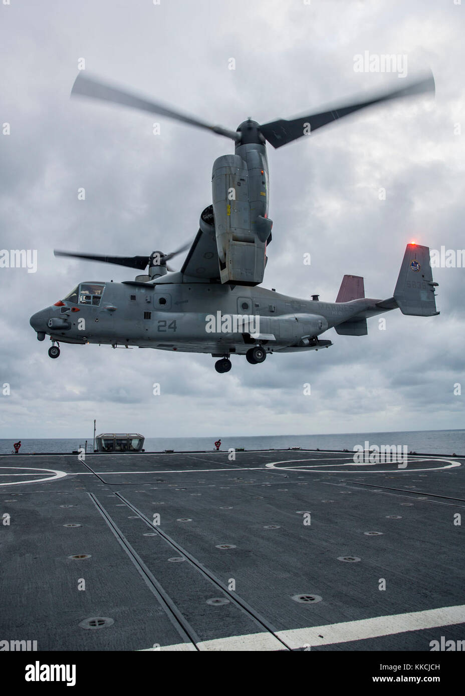 A U.S. Marine Corps MV-22 Osprey with Air test and Evaluation Squadron ...