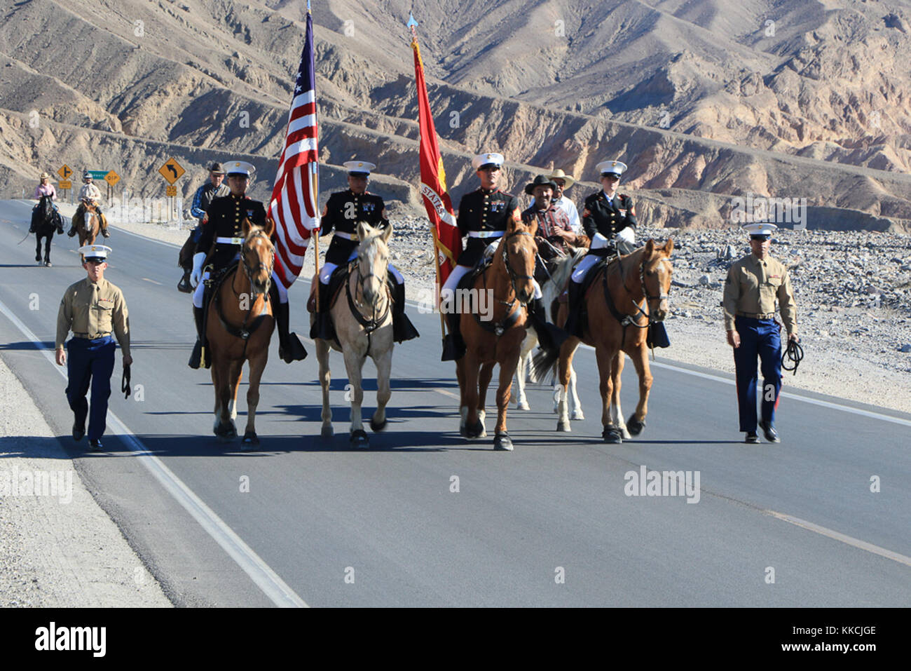 Marine Corps Mounted Color Guard Stock Photos & Marine Corps Mounted ...