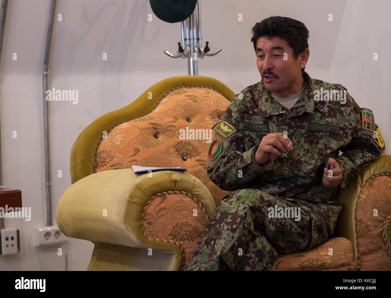 Afghanistan National Army Col. Warasi, 207th Corps, 207th Corps, meets ...