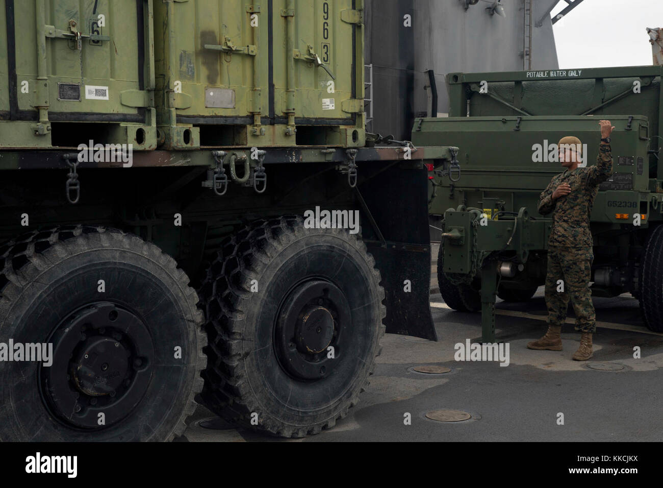 U.S. Marine Corps Pfc. Tristan Alston, motor transportation operator ...