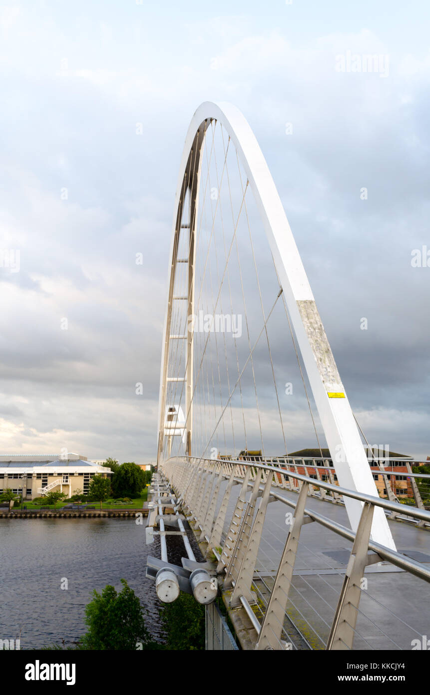 The Infinity Bridge Crossing the River Tees at Stockton-on-Tees Stock ...