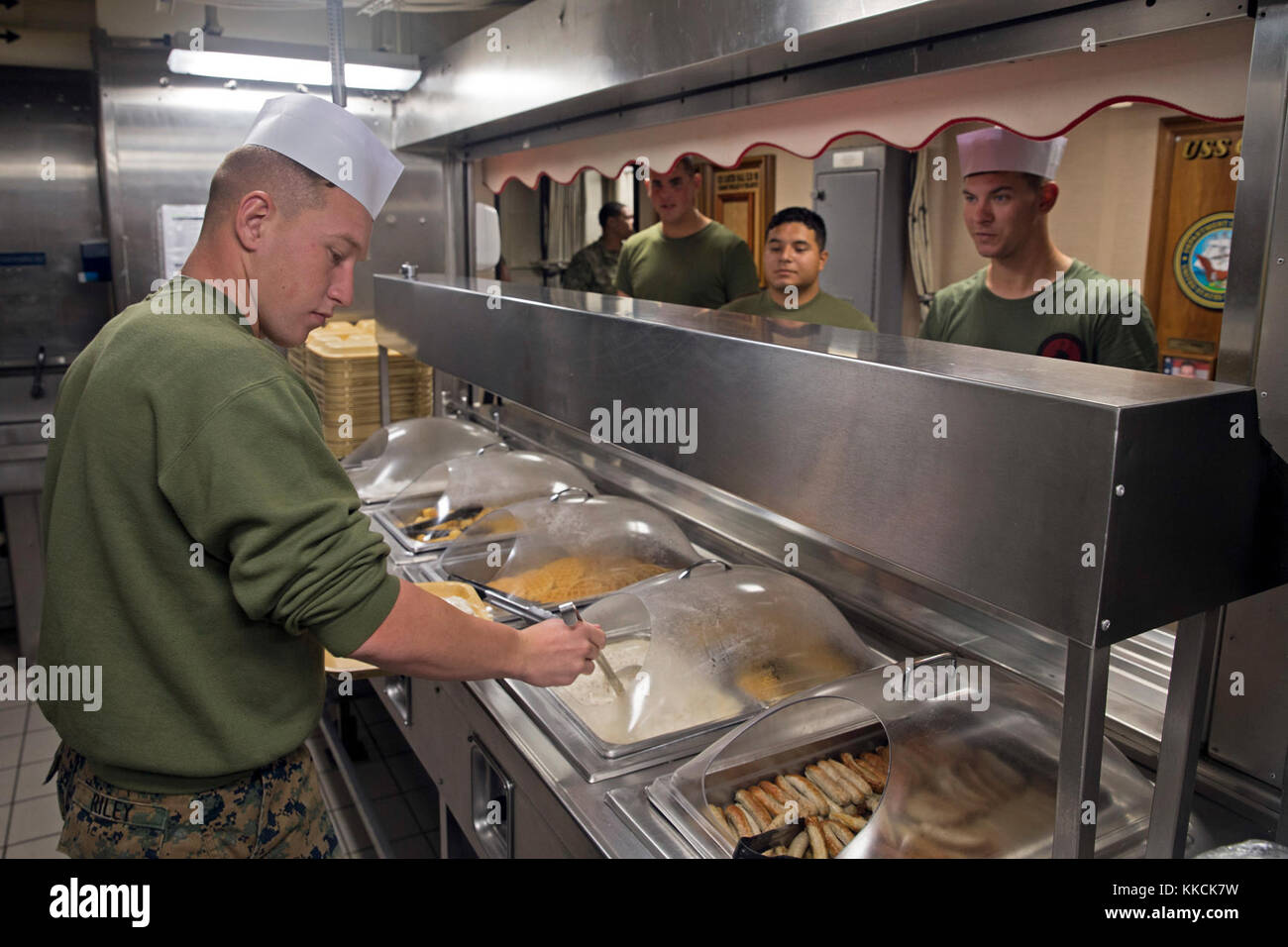 U.S. Marine Corps Pfc. Paul Newcomb, food service specialist, 2nd ...
