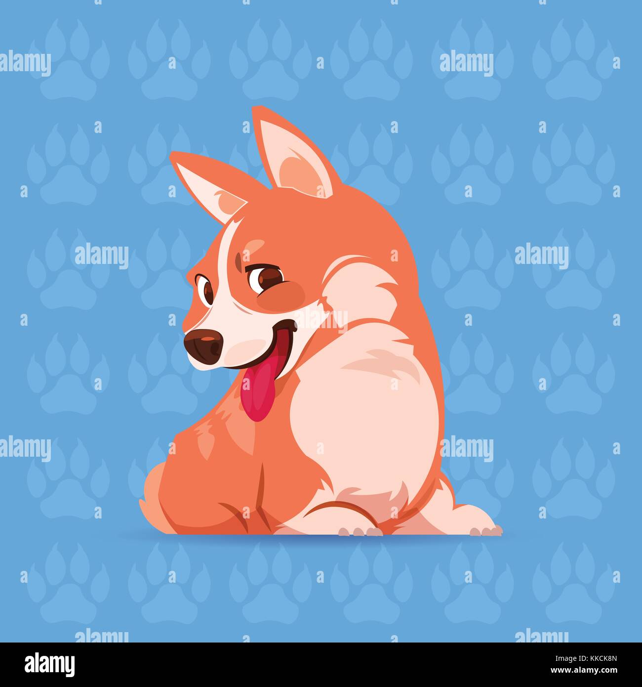 Corgi fluffy Stock Vector Images - Alamy