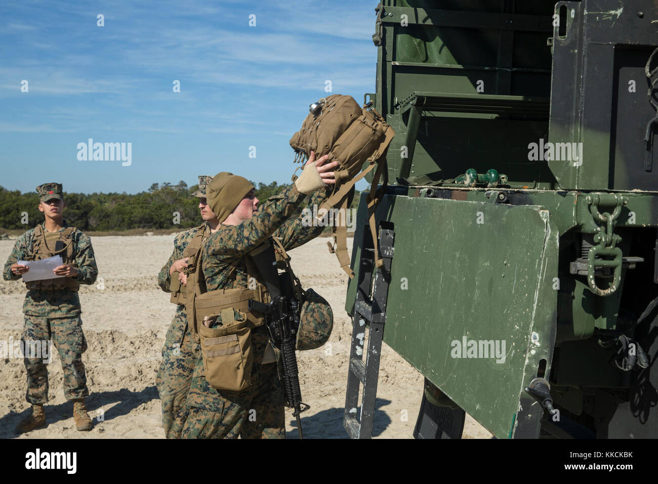 U.S. Marines with 2nd Transportation Support Battalion, Combat ...