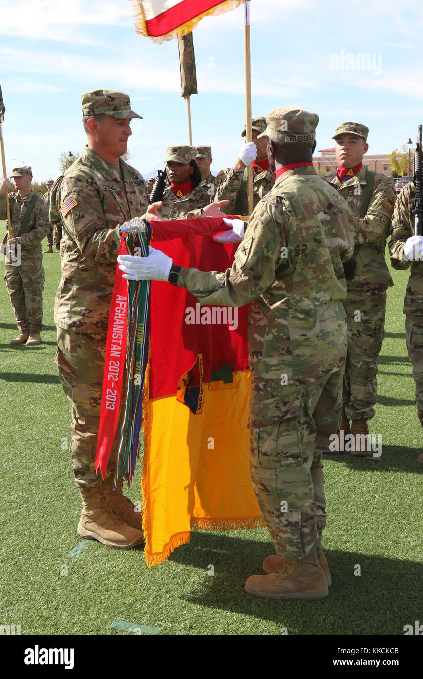 Col. Eric S. Strong, commander of 1st Brigade, and Command Sgt. Maj ...