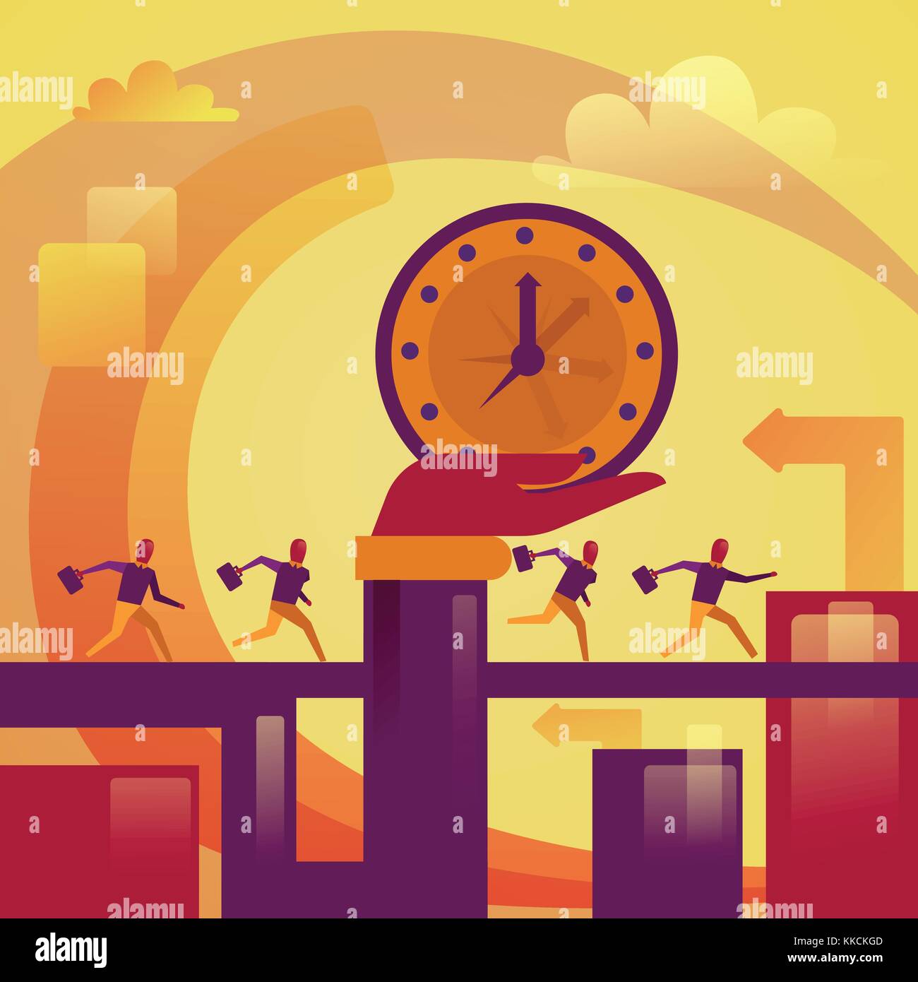 Run clock Stock Vector Images - Alamy