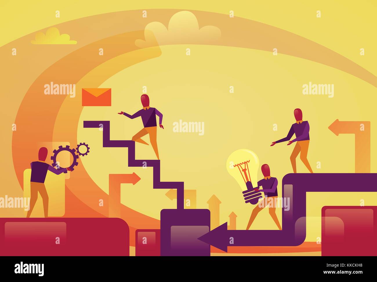 Creative abstract cog wheels vector illustration hi-res stock ...