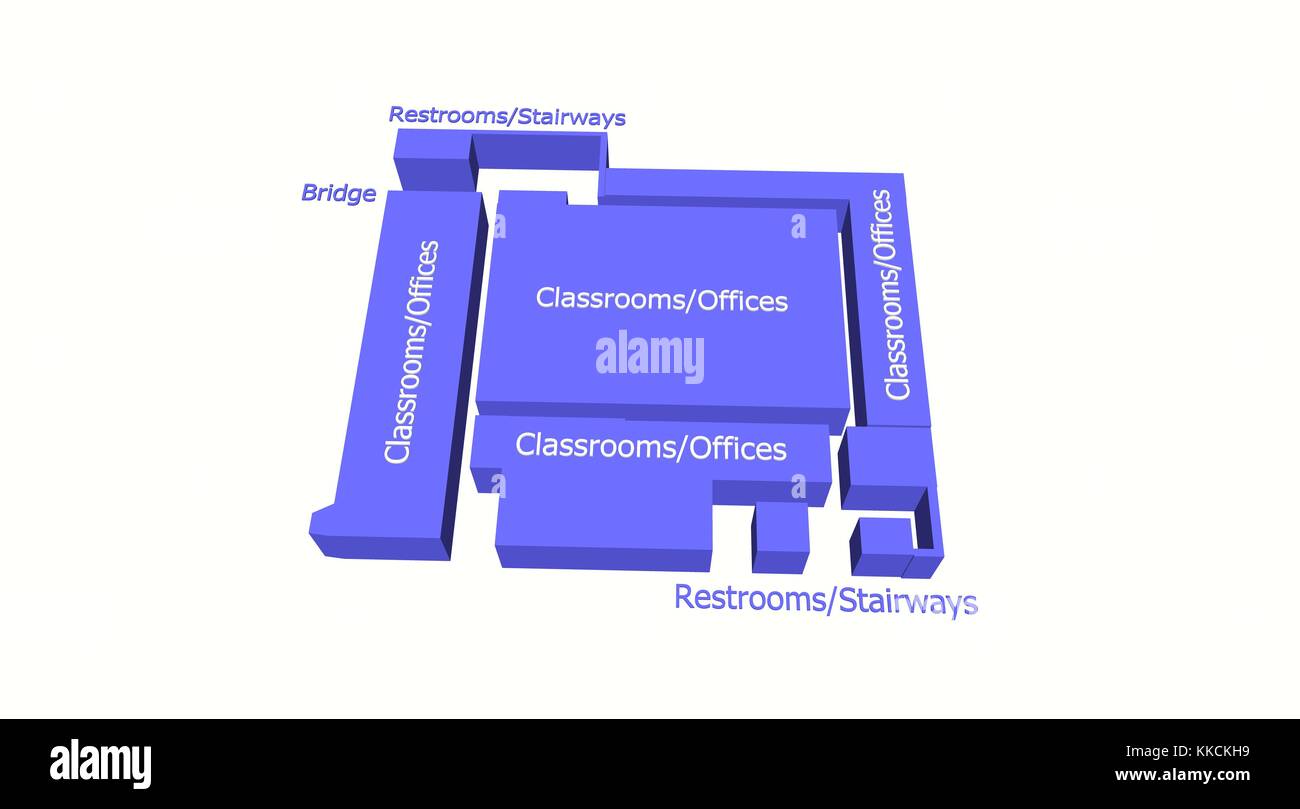 3d rendering of floorplan for Engineering Building IV on the campus of ...