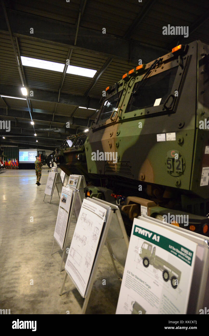 Static display vehicles during the opening of the new U.S. Army's pre ...