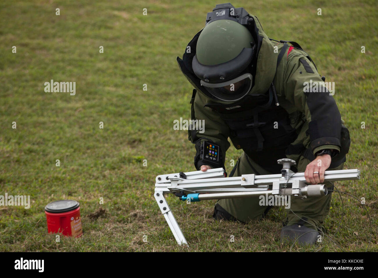 Staff Sgt. Corey Matthew, an explosive ordnance disposal technician ...