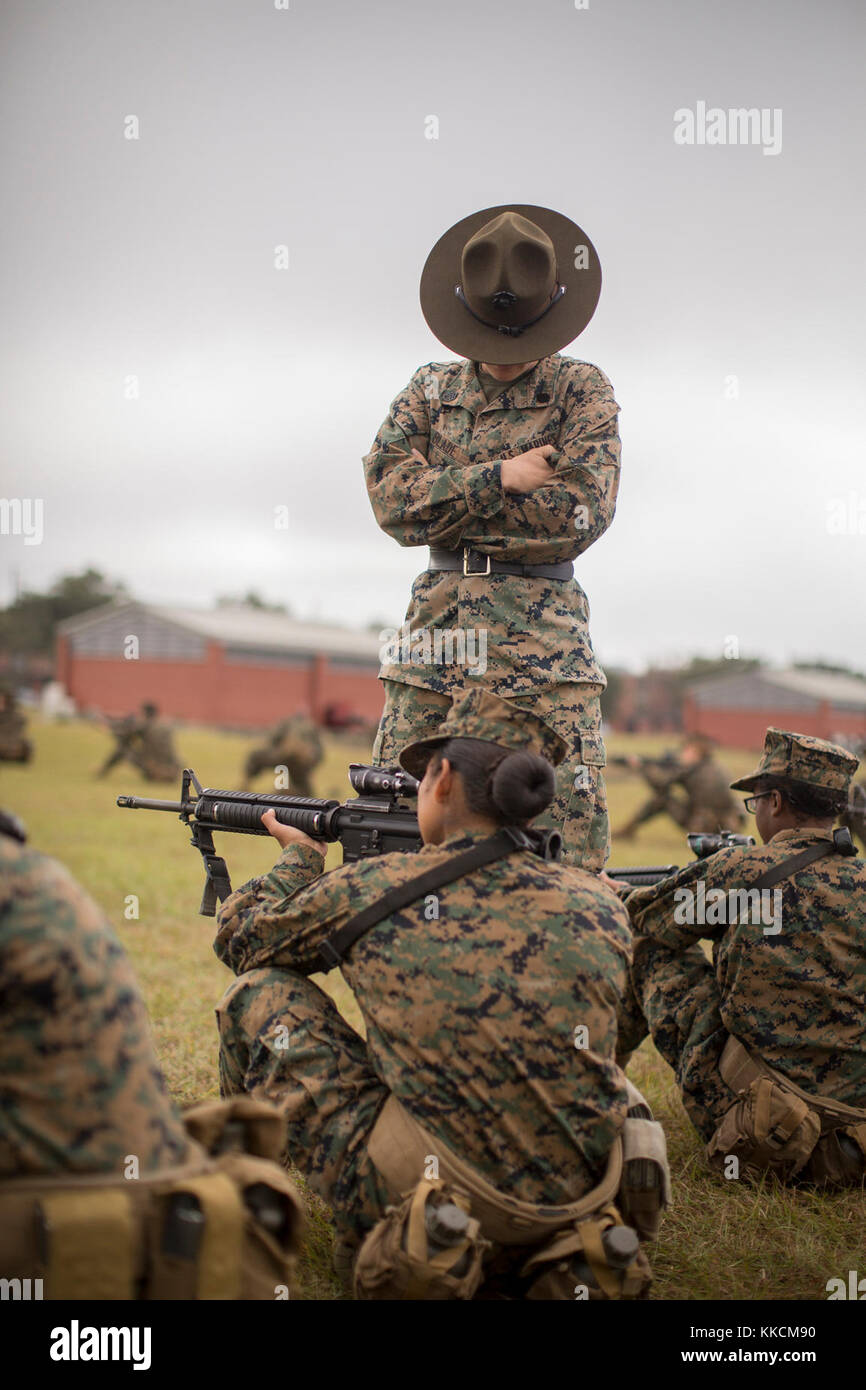 U.S. Marine Corps Staff Sgt. Kassandra Blade, senior drill instructor ...