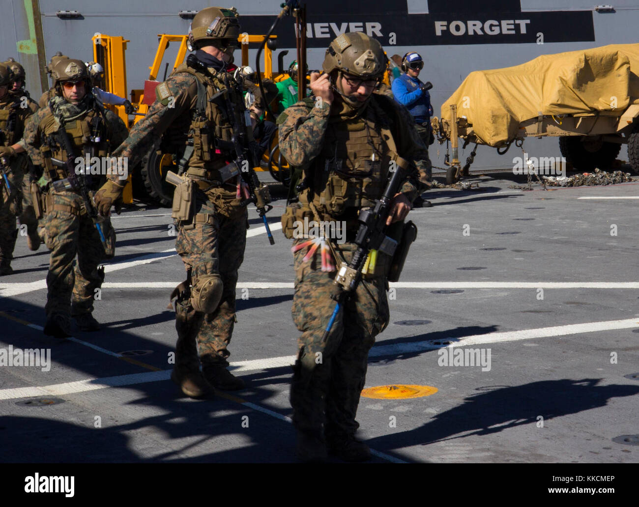U.S. Marines with the Maritime Raid Force (MRF), 26th Marine ...