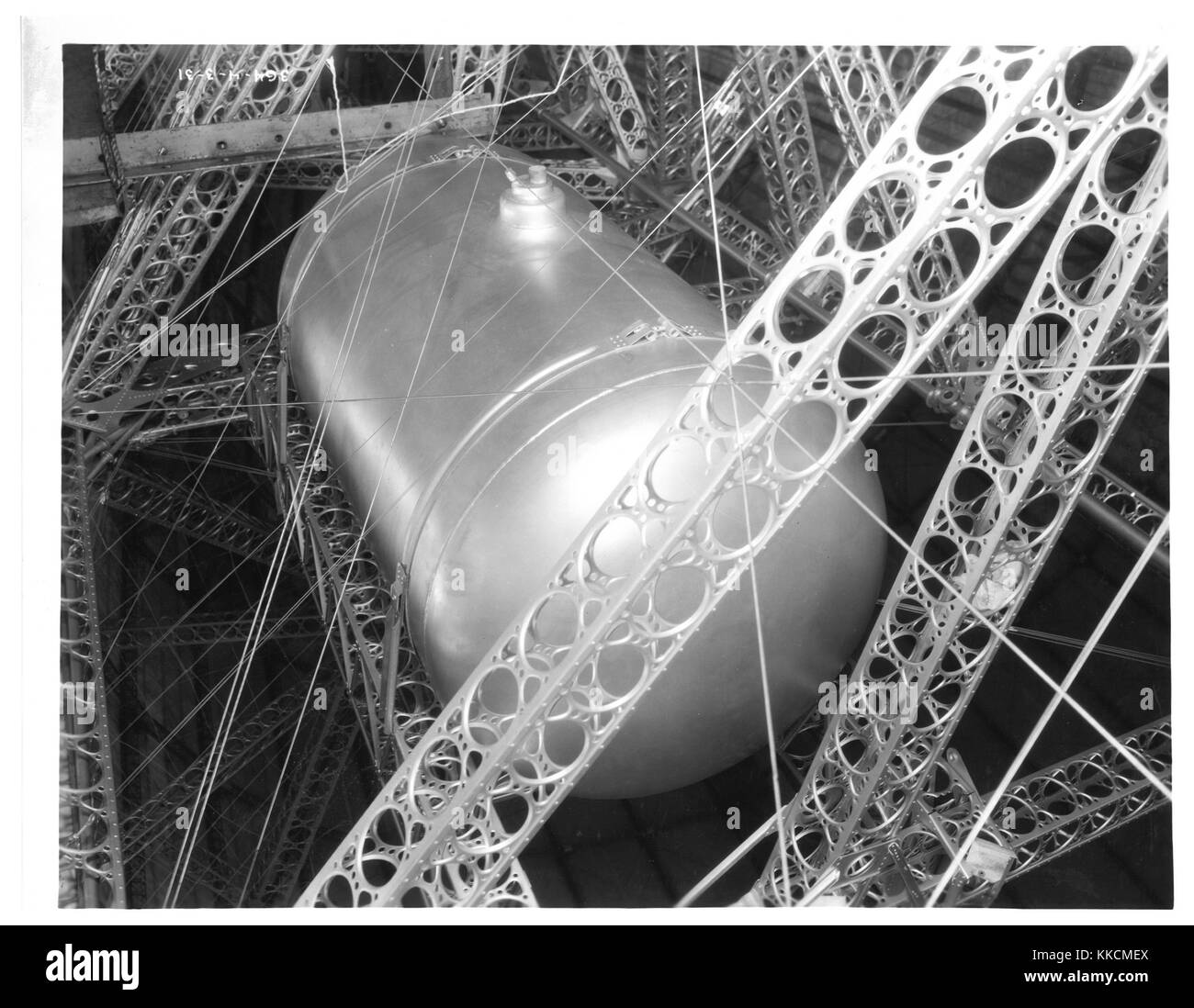 Photograph of a oil tank on the USS Akron dirigible. Image courtesy ...