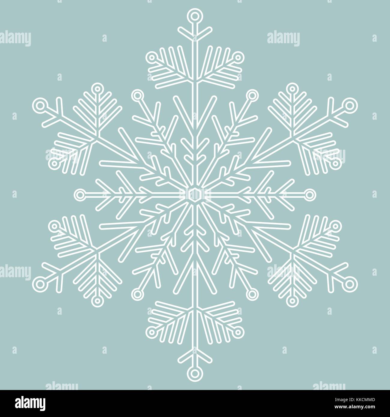 Pretty Vector Round Snowflake Stock Vector Image & Art - Alamy