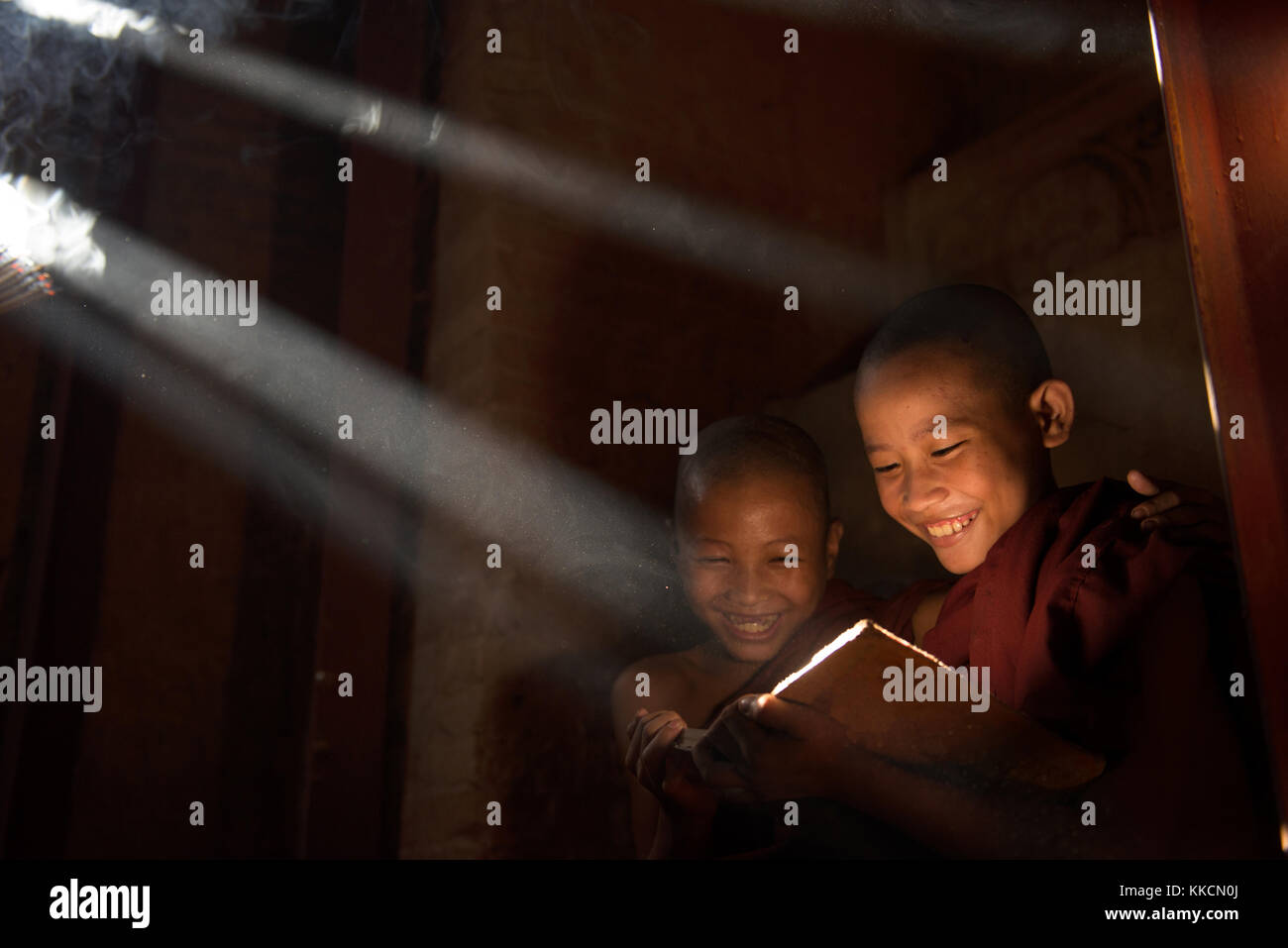 monks reading in monastry Stock Photo - Alamy