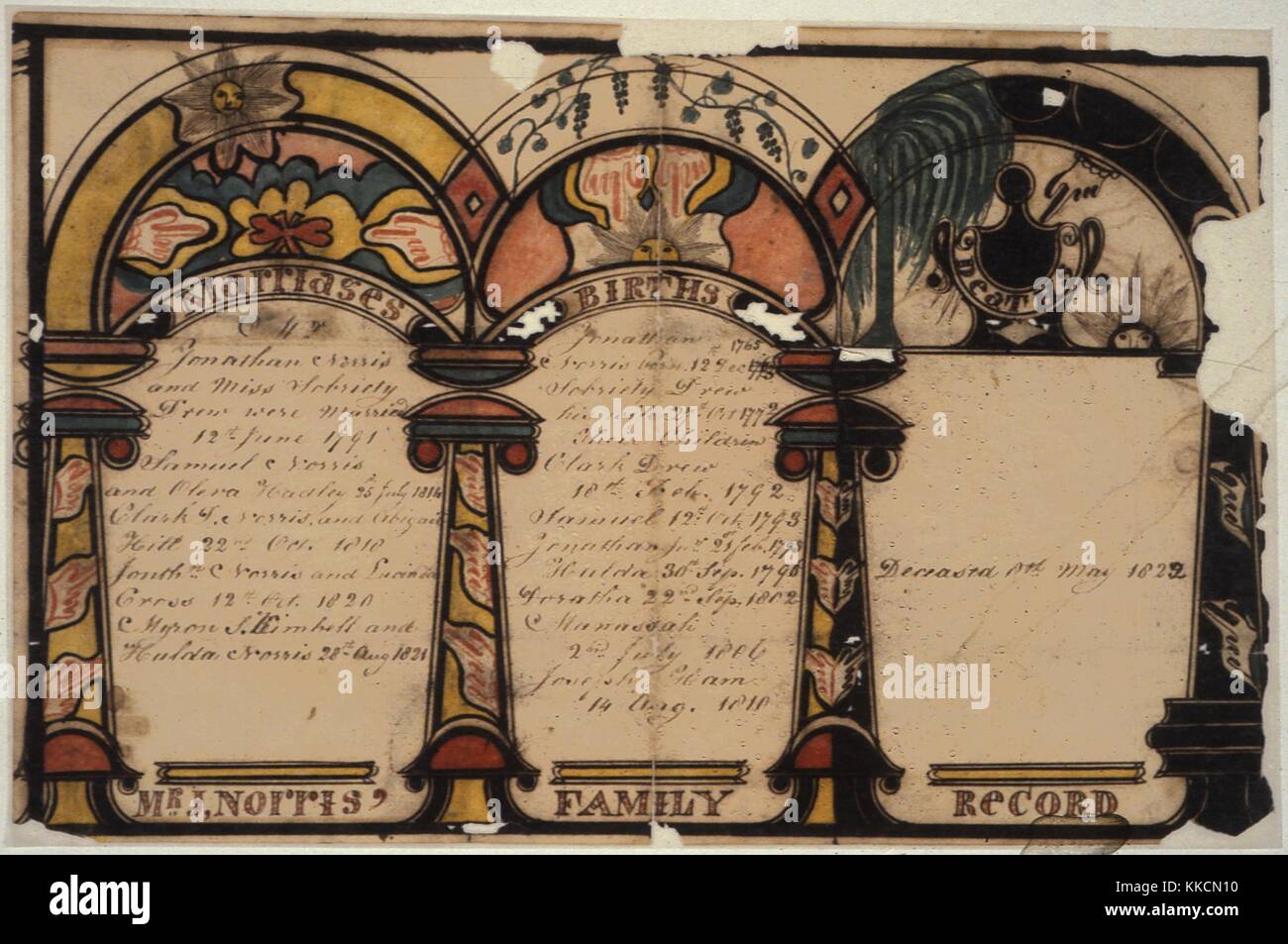 Illustrated fraktur, a type of illuminated folk art created by the ...