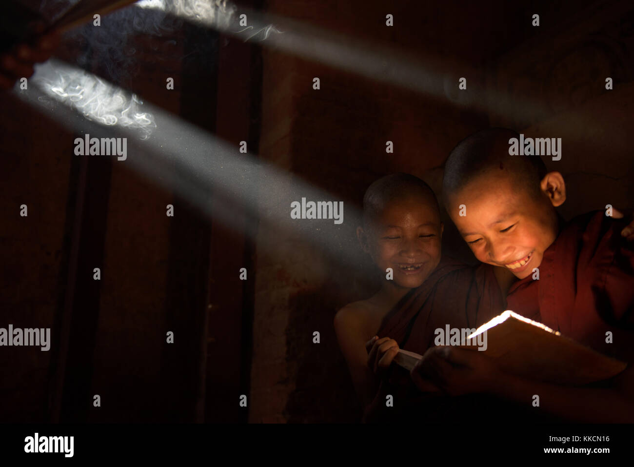 monks reading in monastry Stock Photo - Alamy