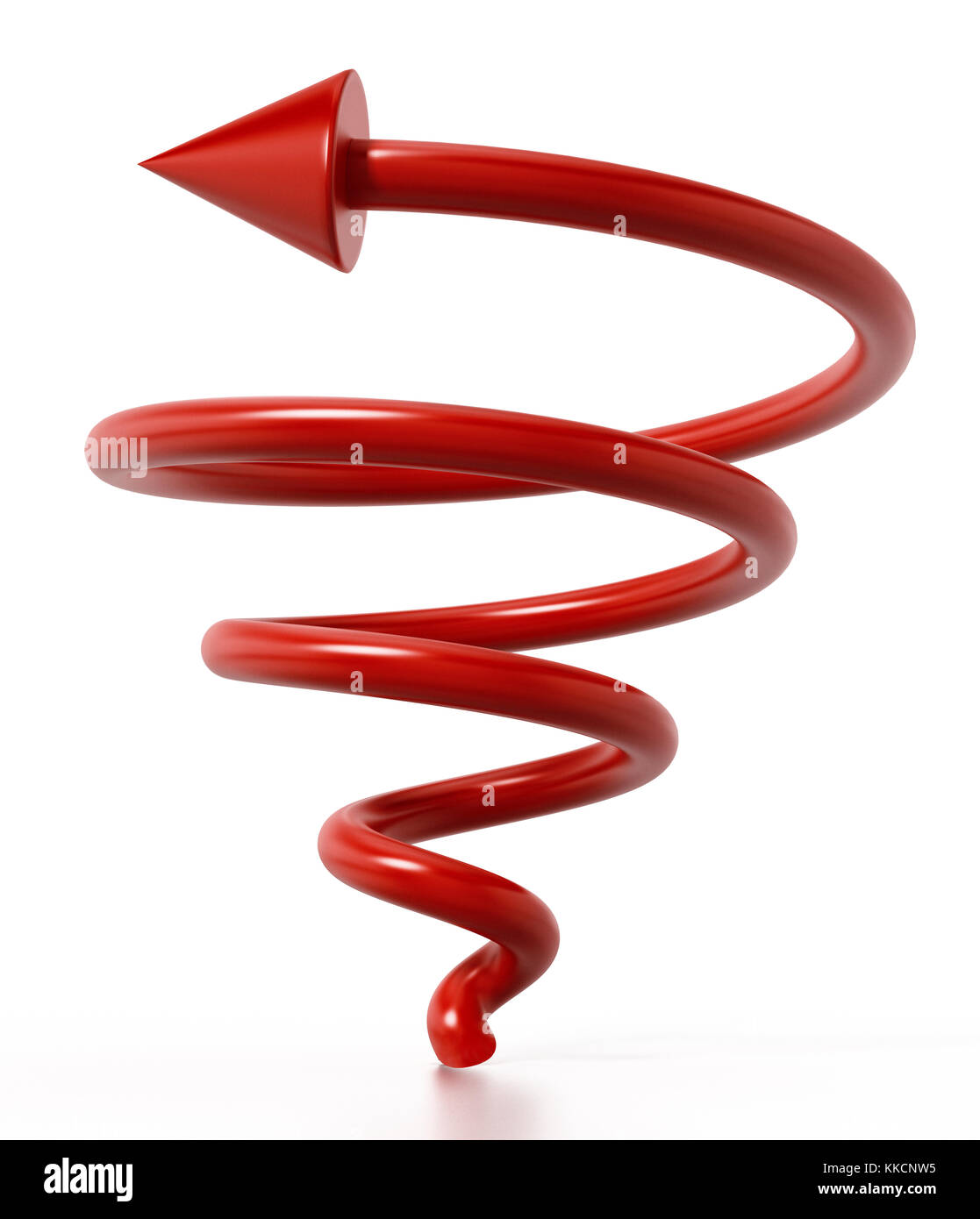 Helix shaped arrow sign isolated on white background. 3D illustration ...