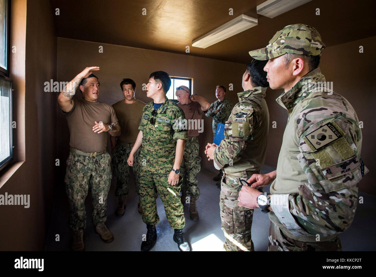 U.S. Navy Senior Chief Explosive Ordnance Disposal Technician Steve Cho ...