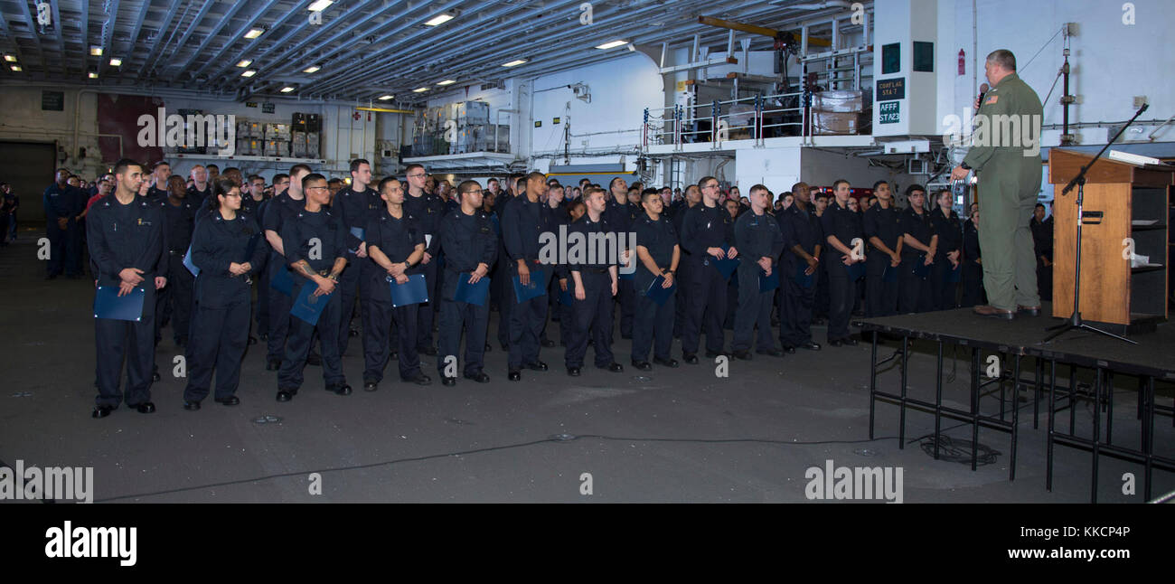 ATLANTIC OCEAN (Nov. 28, 2017) Capt. Andrew Smith, commanding officer ...