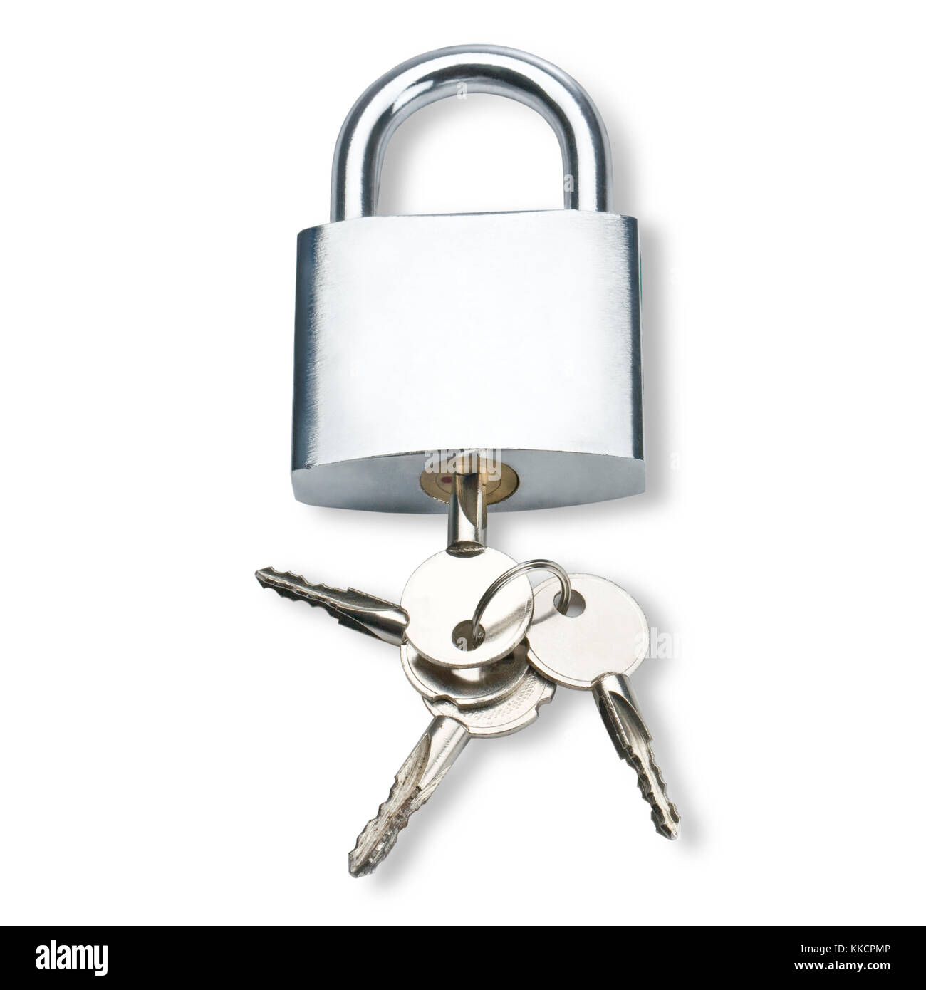 metal lock with keys on a white background. path stored Stock Photo - Alamy