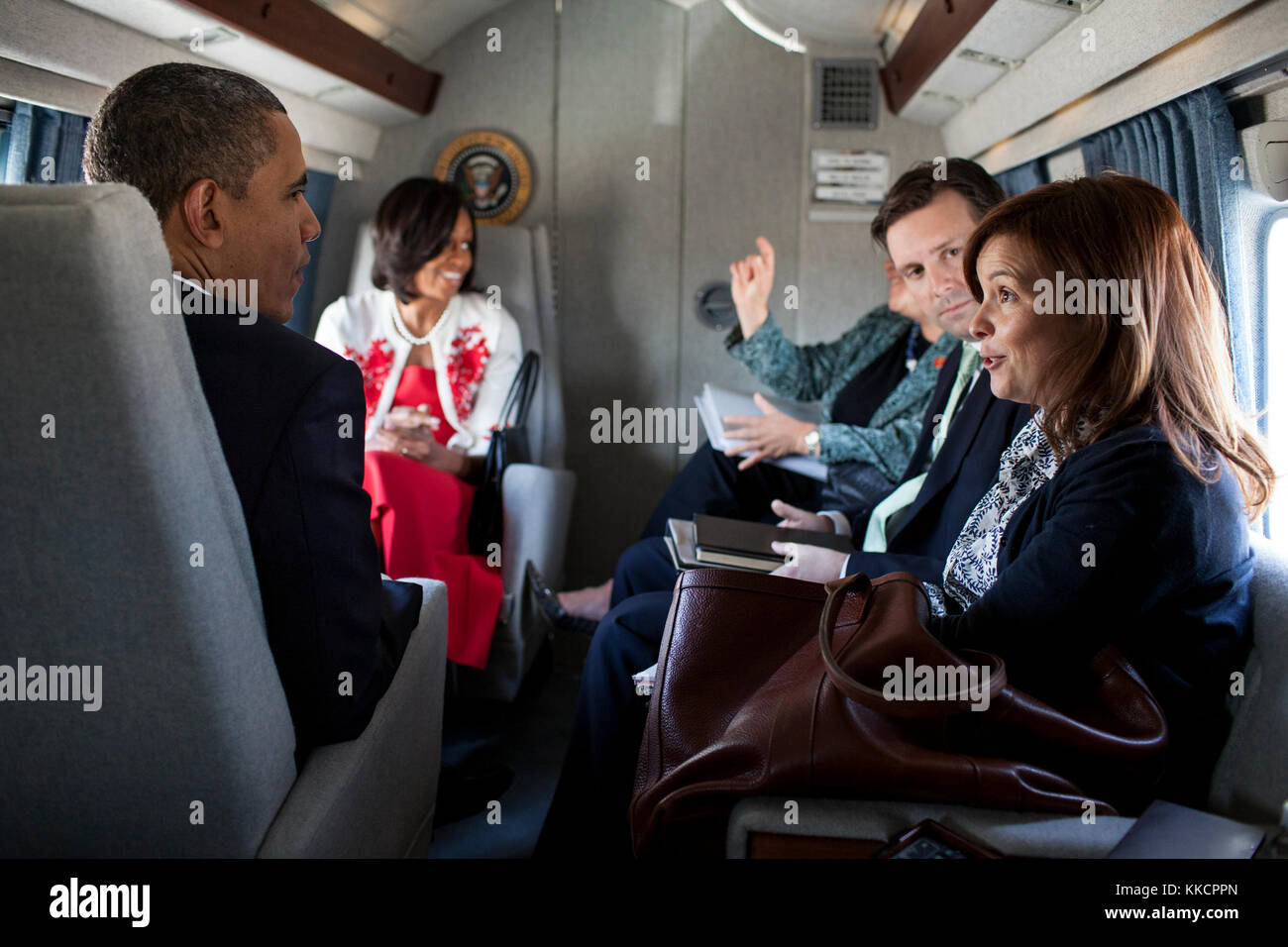 President Barack Obama talks with Alyssa Mastromonaco, Deputy Chief of ...