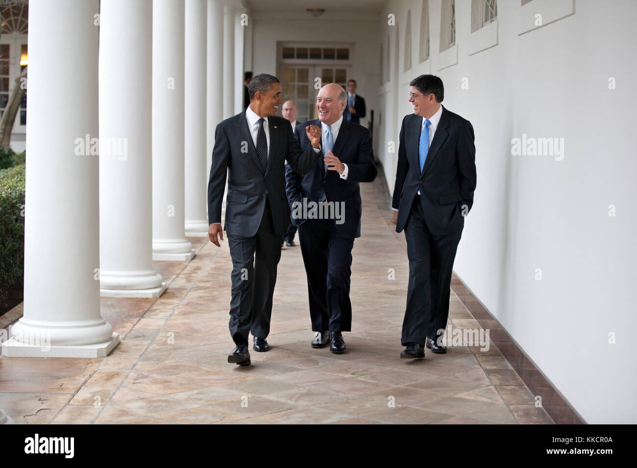President Barack Obama walks along the Colonnade of the White House ...