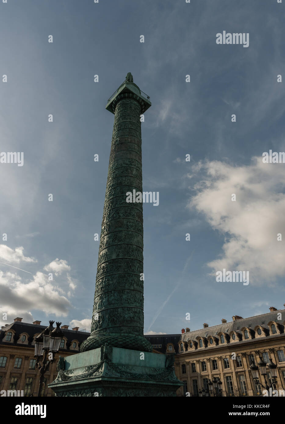 The Vendôme Column with the statue of Napoleon in Paris Stock Photo - Alamy