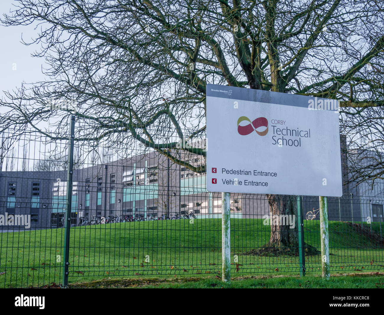 Sign outside the Corby Technical School Stock Photo - Alamy