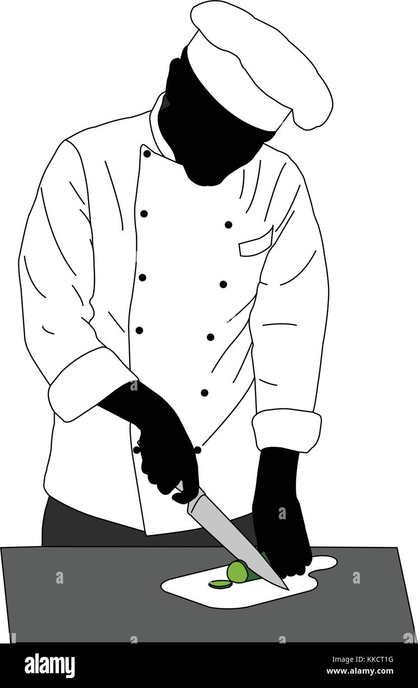 Restaurant kitchen professional chef cooking Stock Vector Images - Alamy