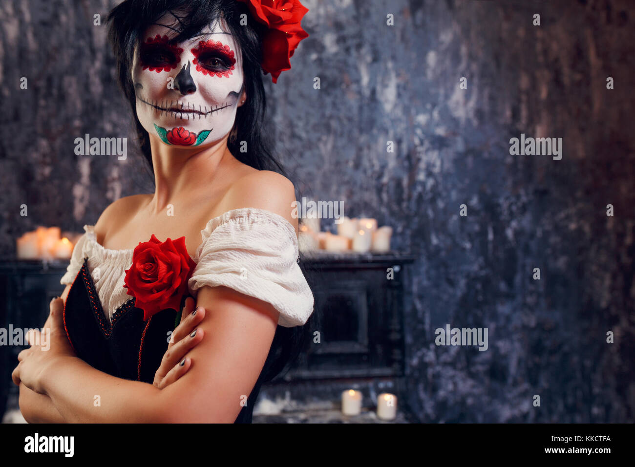 Red hair zombie girl hi-res stock photography and images - Alamy