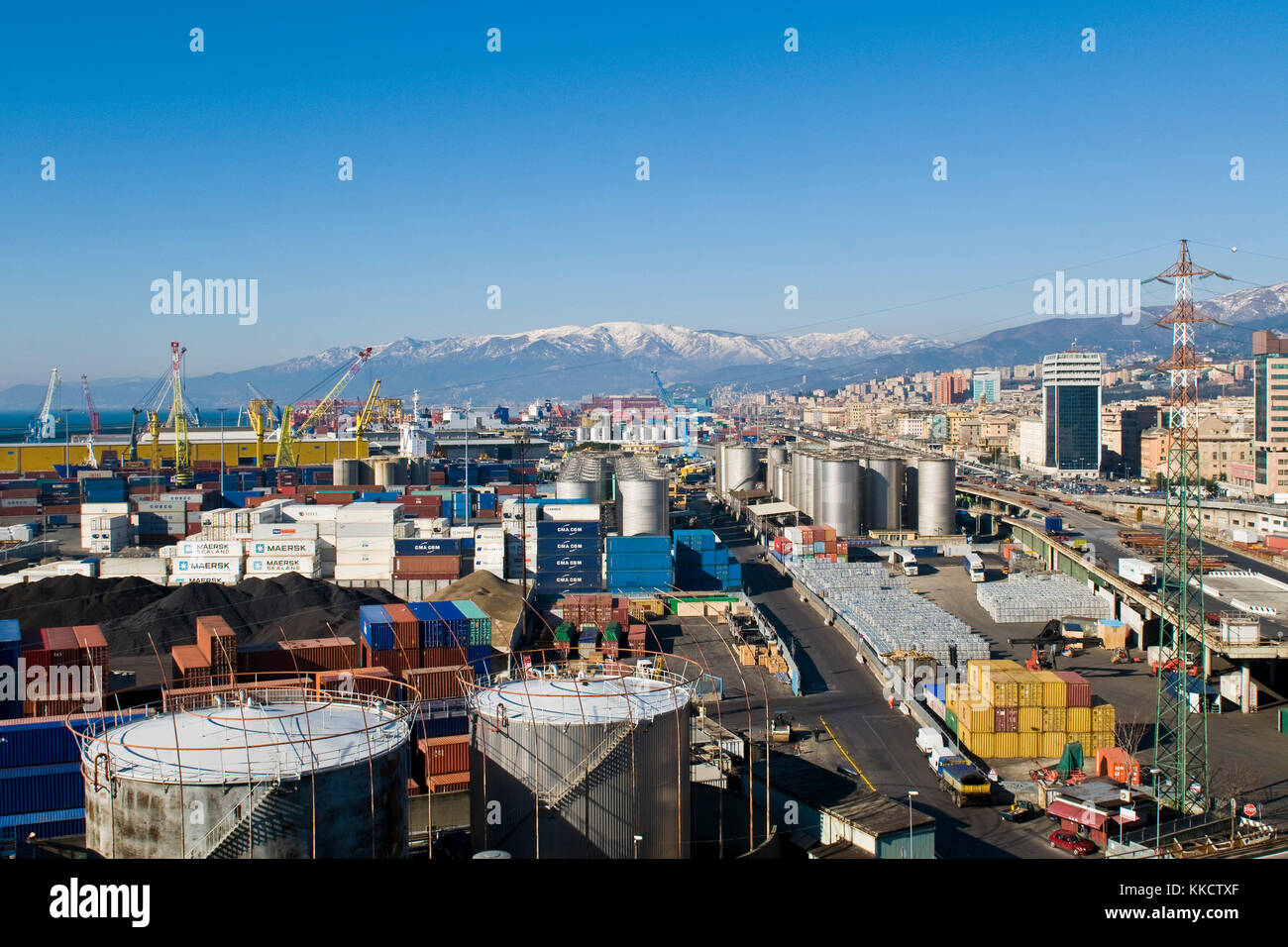 Seaport, Genoa, Italy Stock Photo - Alamy