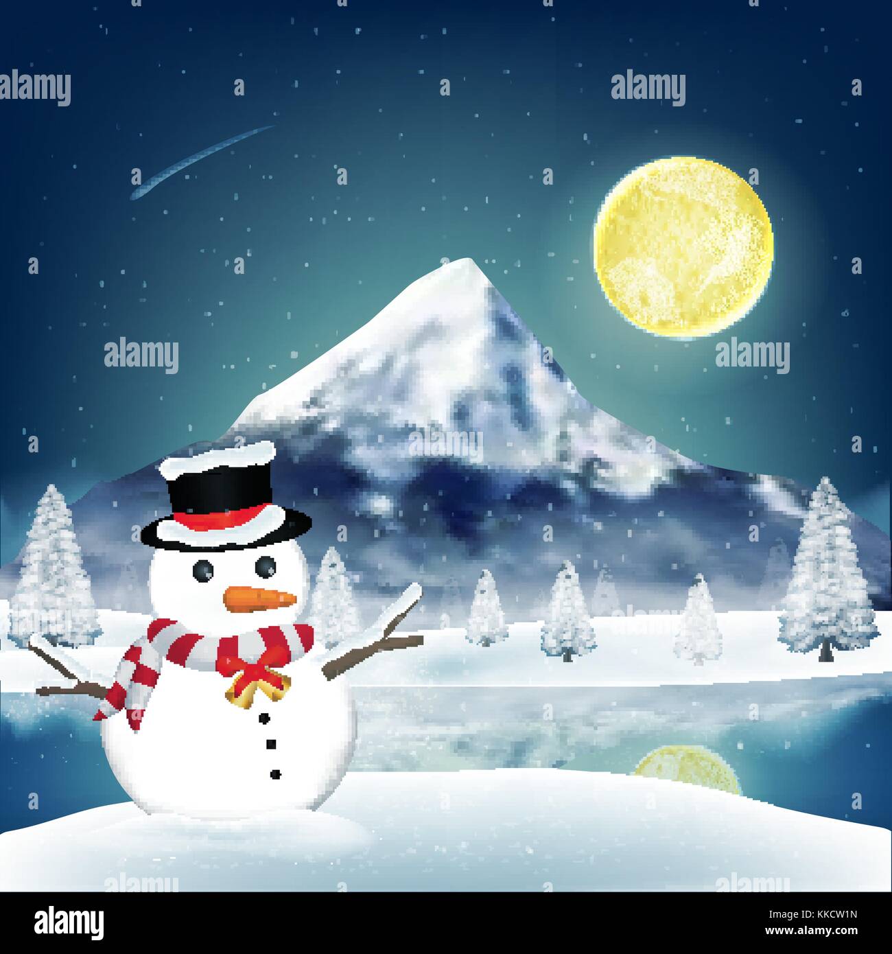 Cold blue lake in Stock Vector Images - Alamy