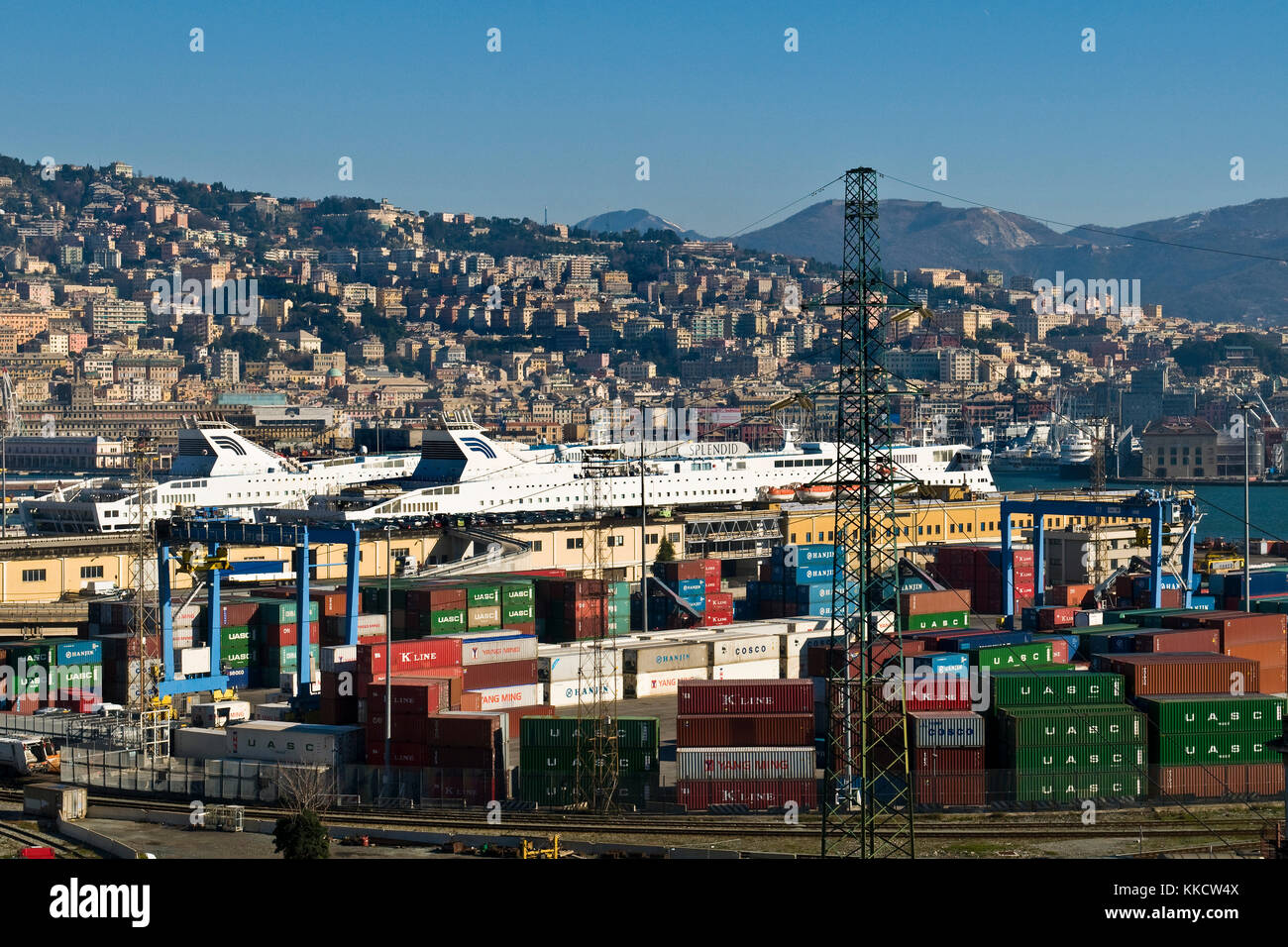 Seaport, Genoa, Italy Stock Photo - Alamy