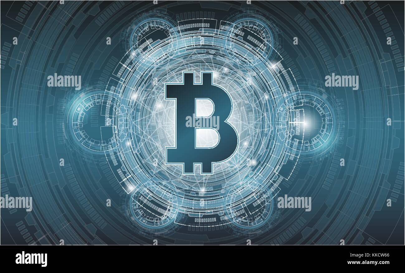 digital bitcoin crypto currency vector background. Bitcoin vector ...