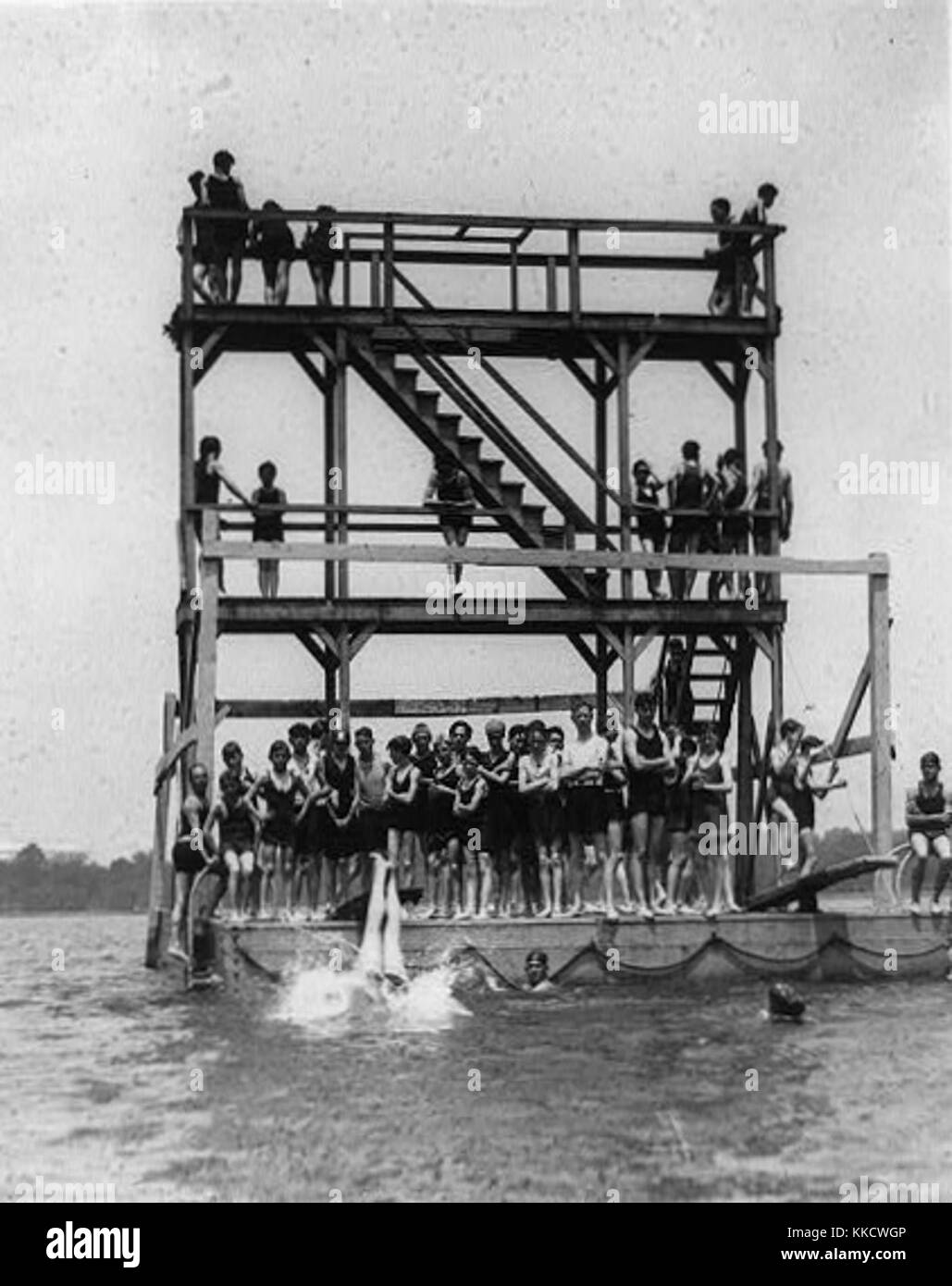 The outdoor platform Black and White Stock Photos & Images - Alamy