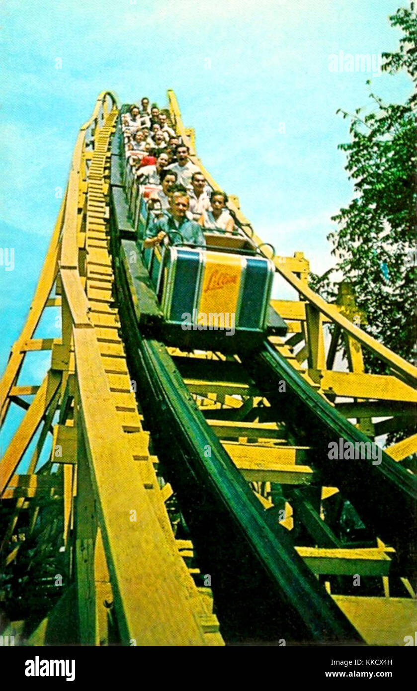1964 Dorney Park Roller Coaster Stock Photo - Alamy