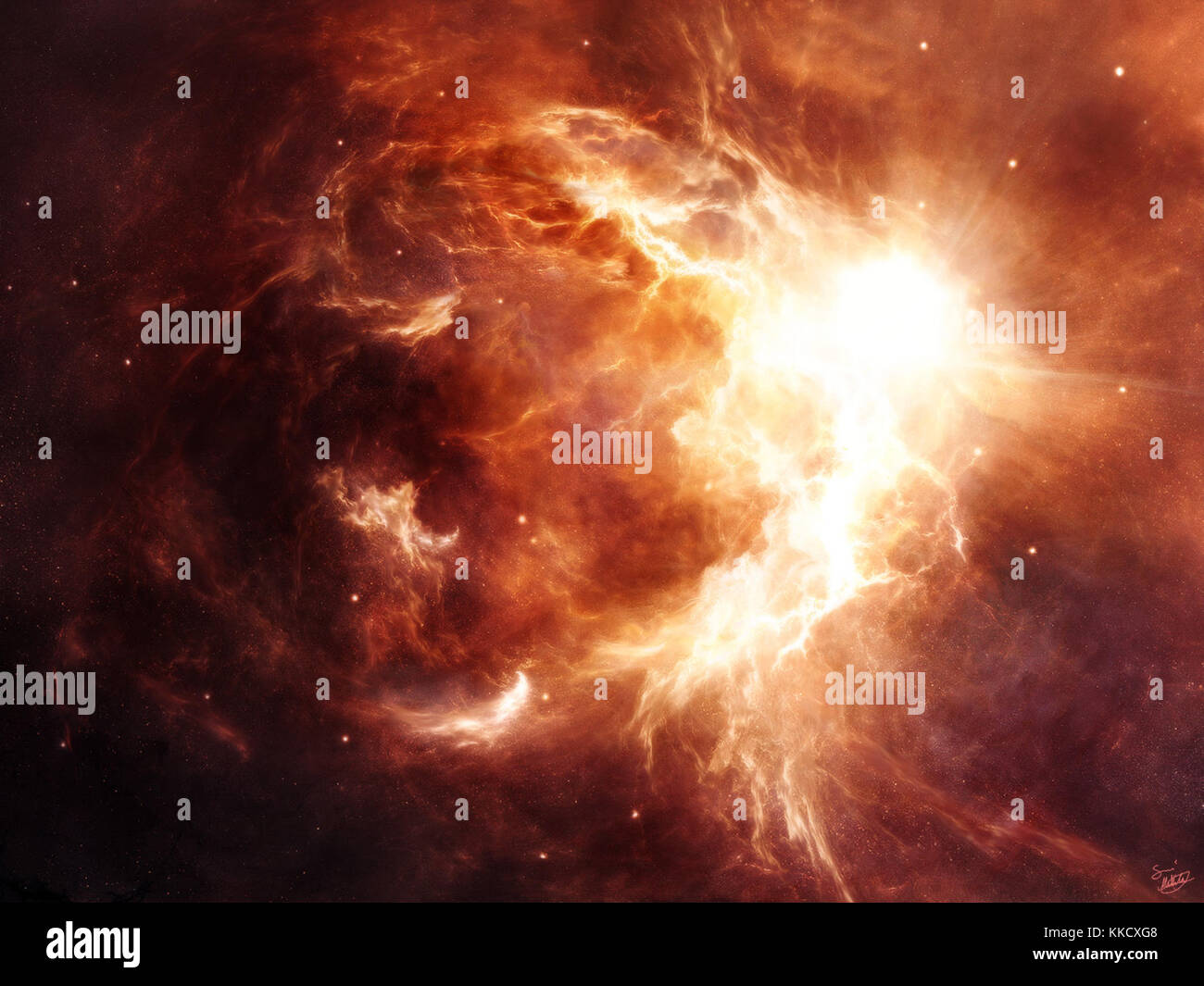Phoenix Nebula by freelancah Stock Photo - Alamy