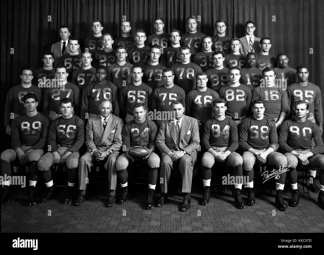 1951 Michigan Football Team Stock Photo - Alamy