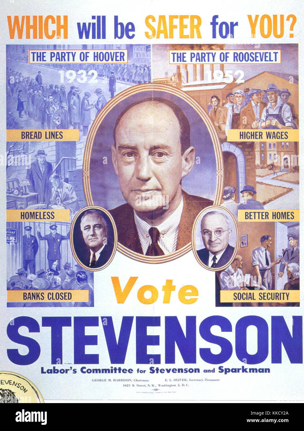 Adlai stevenson campaign poster hi-res stock photography and images - Alamy