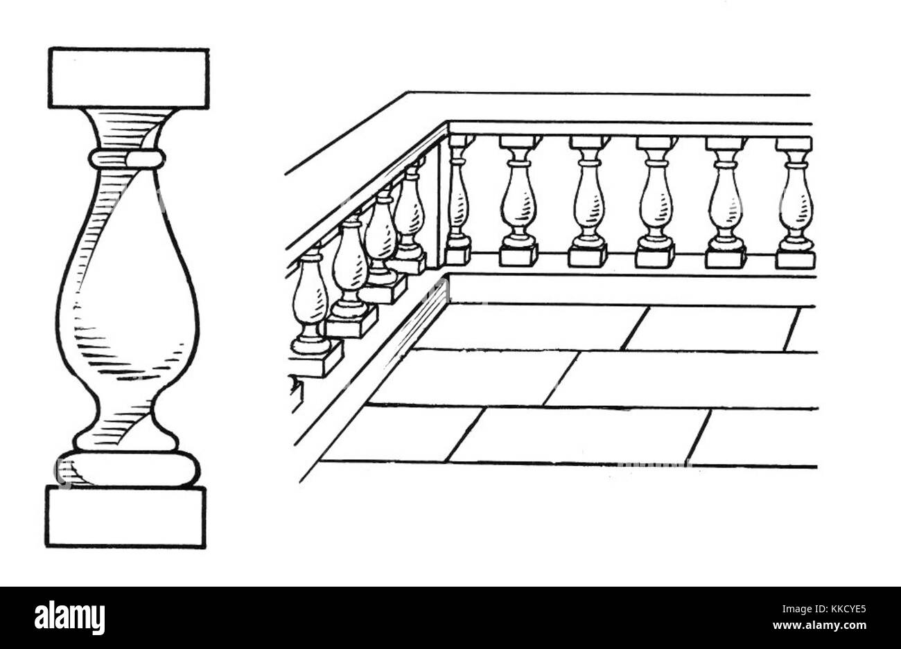 Railing balusters hi-res stock photography and images - Alamy