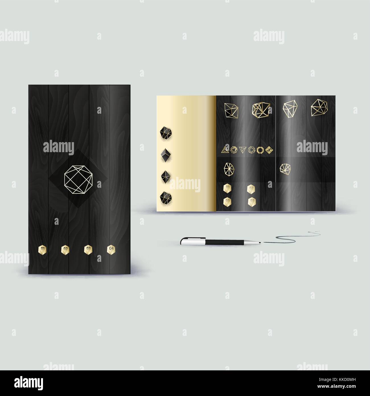 Corporate booklet promotion template with color elements. Vector ...