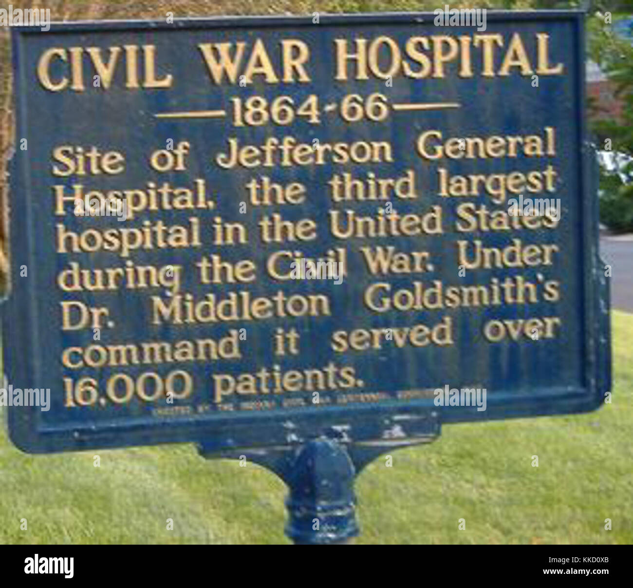 Jefferson General Hospital Marker Stock Photo - Alamy