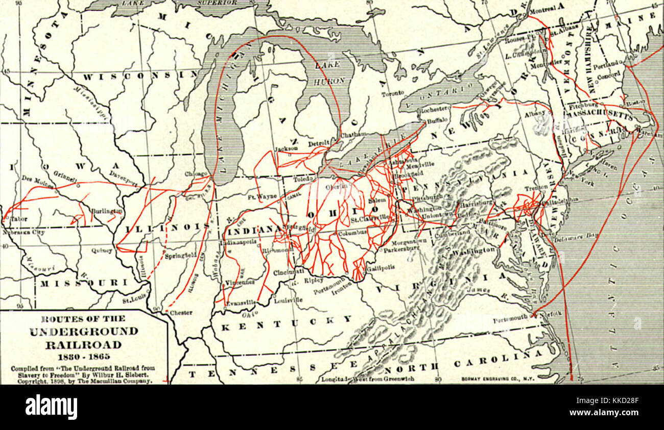 Underground Railroad Map High Resolution Stock Photography and Images ...