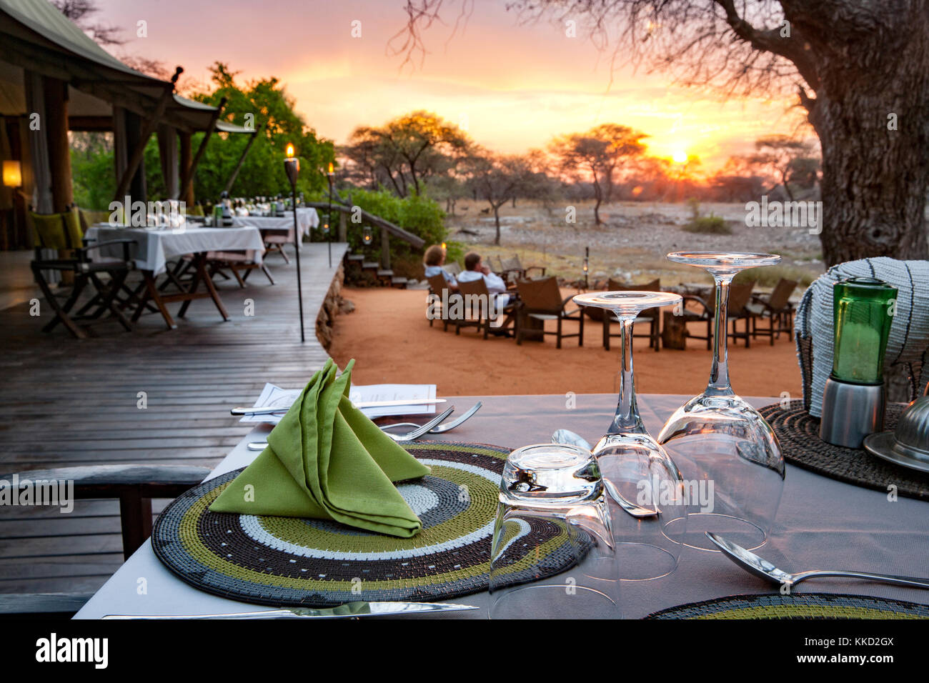 Outdoor Dining at Onguma Tented Camp, Onguma Game Reserve, Namibia ...