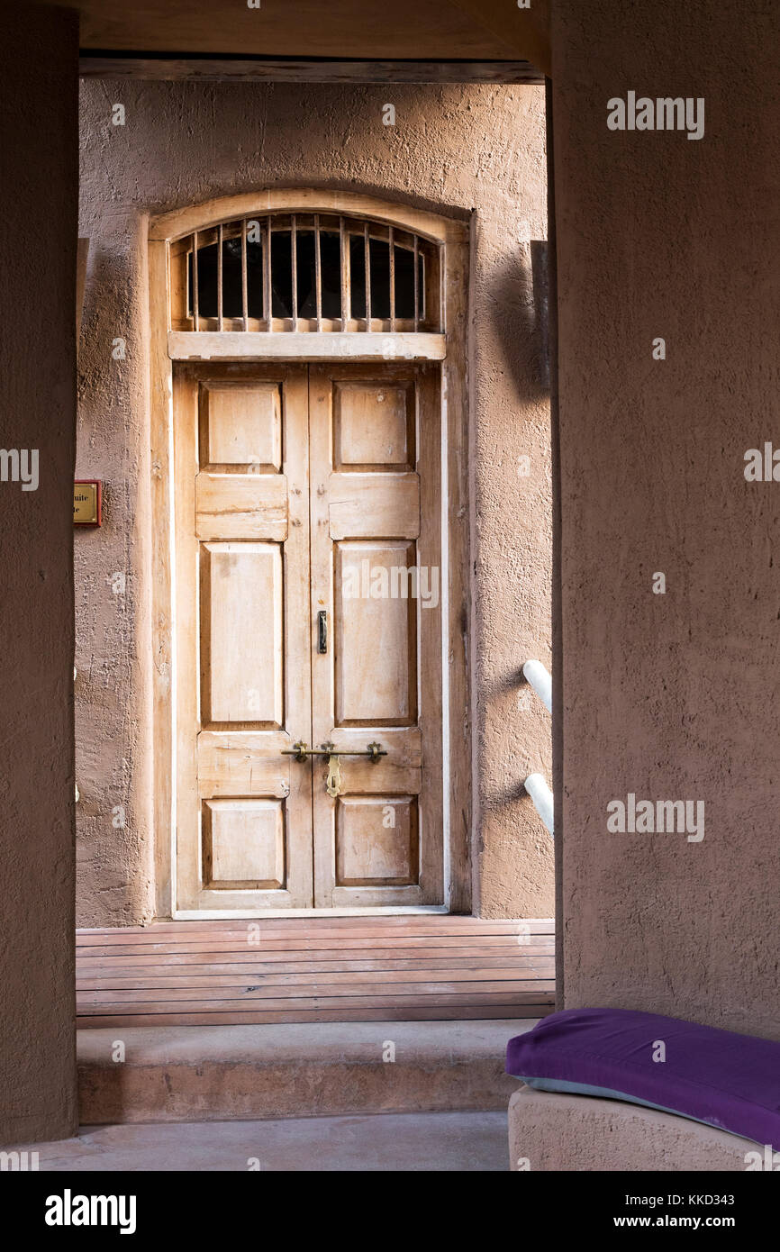 Decorative Wooden Door to Sultan Suite at Onguma The Fort, Onguma Game ...