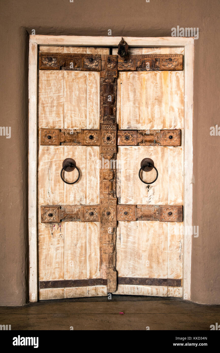 Decorative Wooden Door at Onguma The Fort, Onguma Game Reserve, Namibia ...